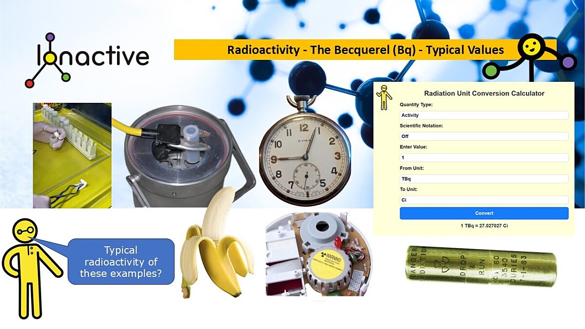 Ionactive | Radioactivity - The Becquerel (Bq) - Typical Values